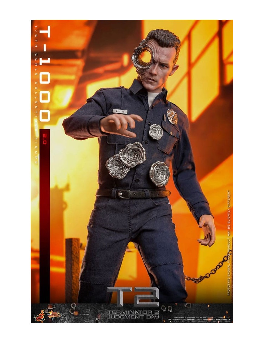 Hot Toys Movie Masterpiece Terminator 2 Judgement Day T-1000 2.0 1/6 ...
